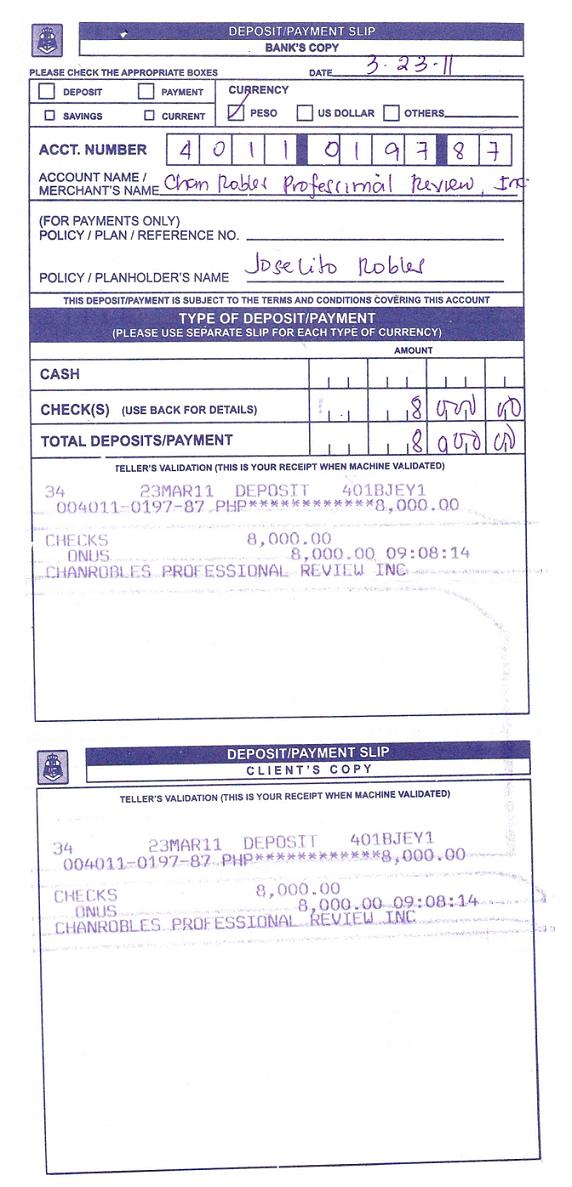How To Write A Check And Deposit Slip